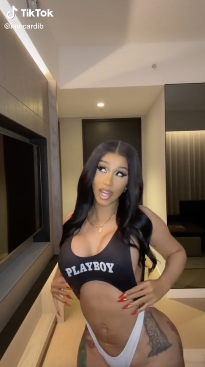 Cardi B In Bathing Suit Asks Which One Yall Like Best — Celebwell