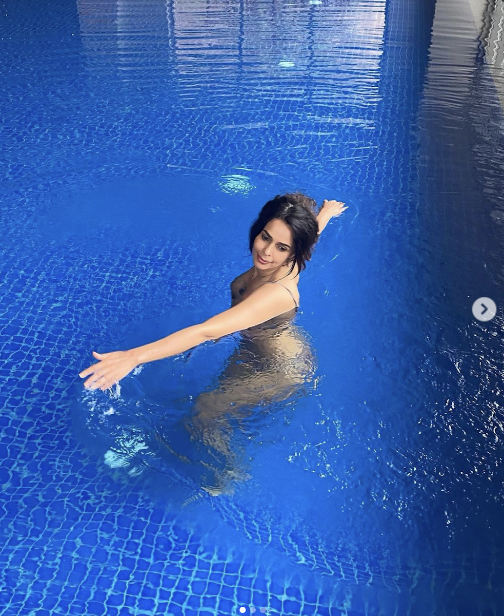 Mallika Sherawat in Bathing Suit is "Having a Great Time" — Celebwell
