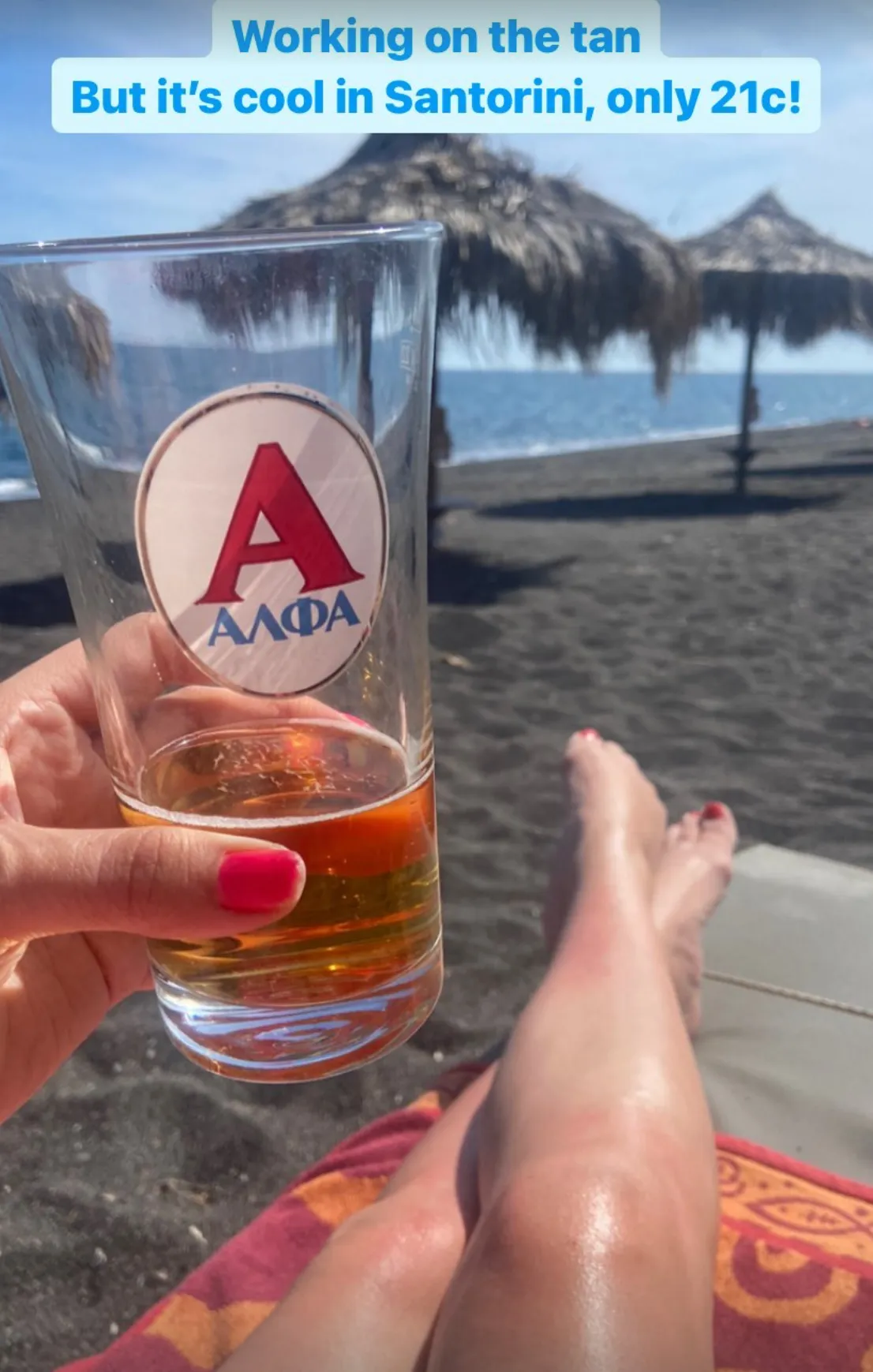 Laura Tobin in Bathing Suit is "Working on the Tan" — Celebwell