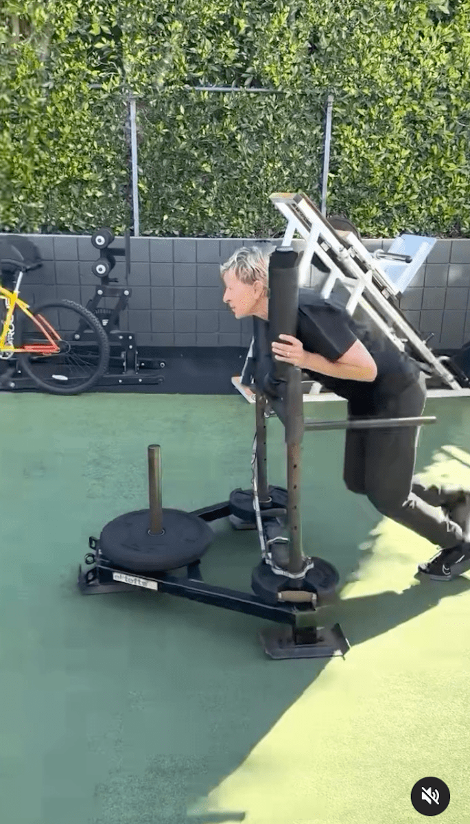 Ellen DeGeneres Shows Off Fit Bod Doing Hardcore Strength Workout