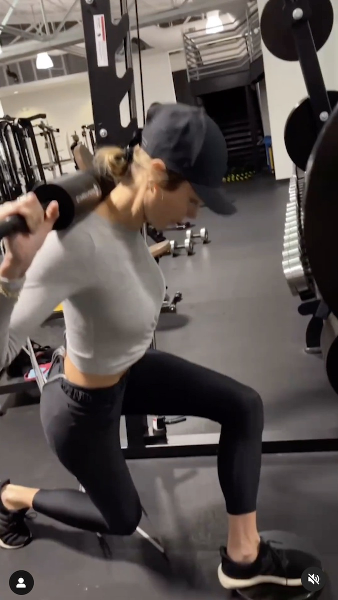 Stacy Keibler in Two-Piece Workout Gear Says "Get Ready to Feel the Burn"