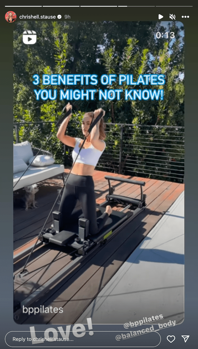 Chrishell Stause in Two-Piece Workout Gear Does Pilates — Celebwell