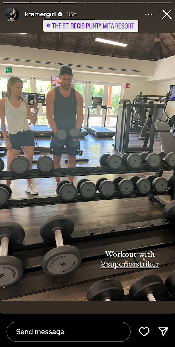 Jana Kramer in Workout Gear Does Workout With Fiancé Allan Russell