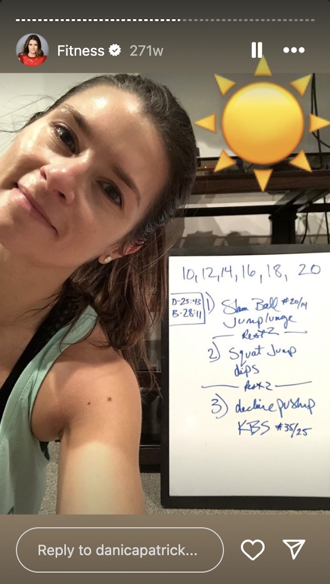 Danica Patrick In Red Two-Piece Workout Gear Dances At the Gym