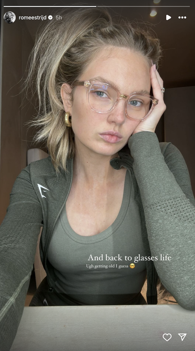 Romee Strijd in Workout Gear Says it's "Time to Get Back in the Gym"