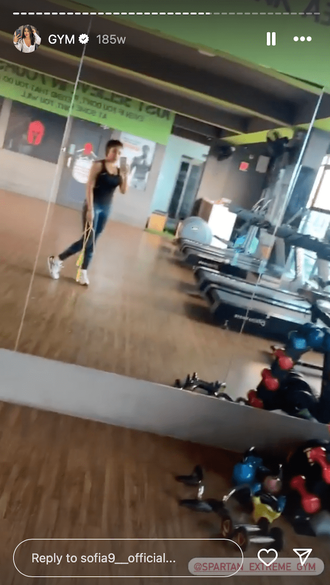 Sofia Ansari in Two-Piece Workout Gear is "Looking Hot"