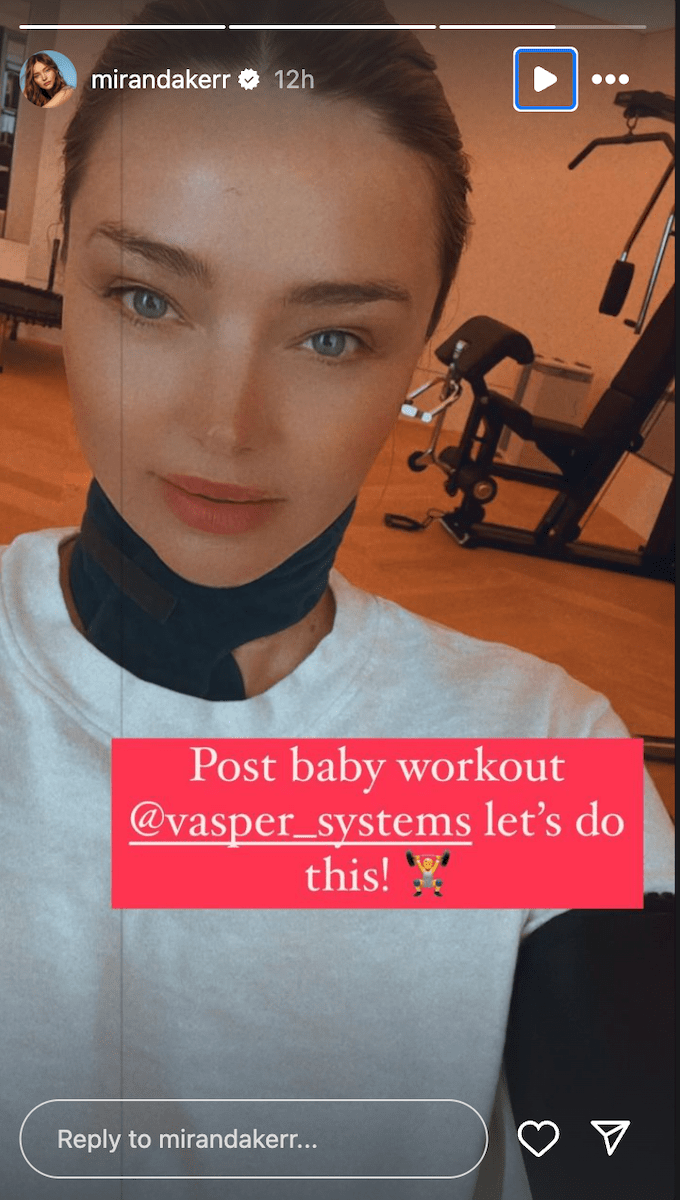 Miranda Kerr in Workout Gear Says "Let's Do This"
