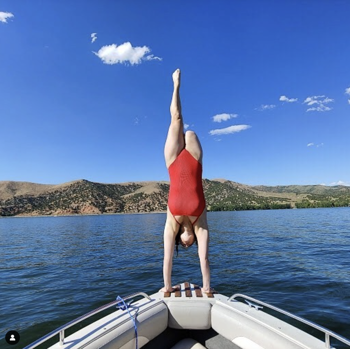 Snowboarder Brenna Huckaby In Workout Gear Rides An E-Bike