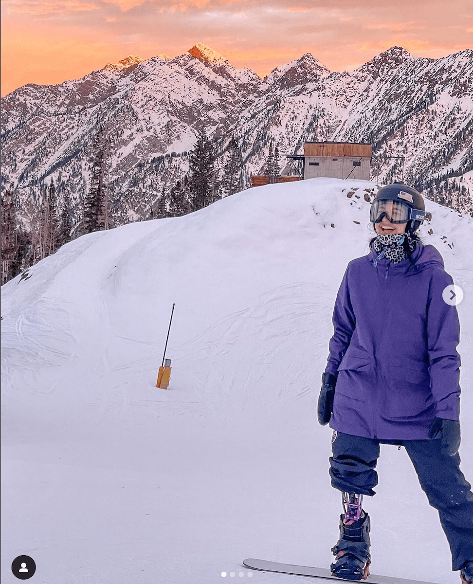 Snowboarder Brenna Huckaby In Workout Gear Rides An E-Bike