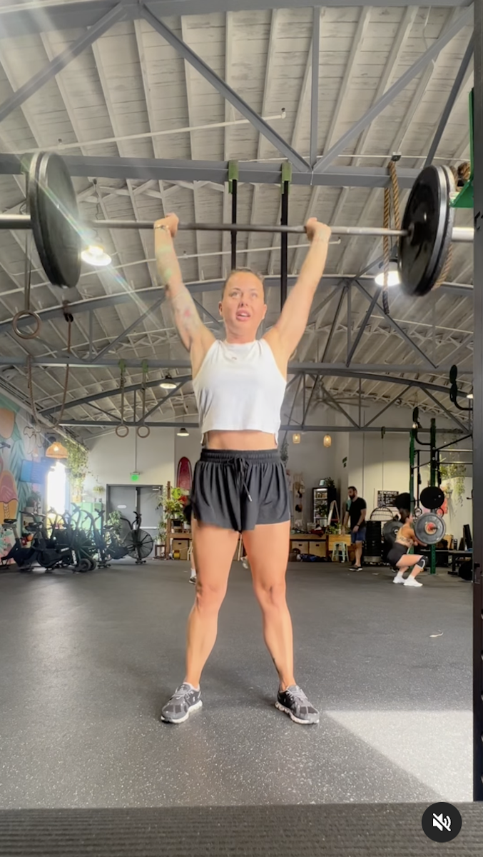 Christmas Abbott in Two-Piece Workout Gear Preaches "Self-Love"