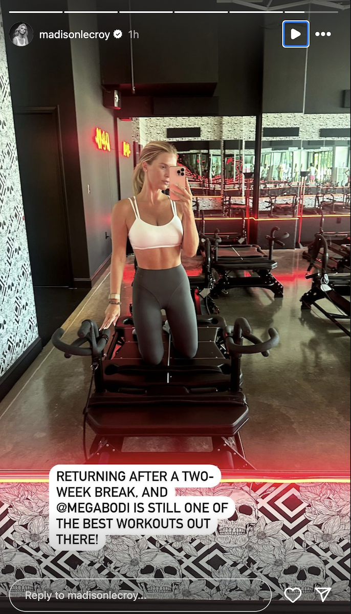 Madison LeCroy in Two-Piece Workout Gear Does "One of the Best Workouts ...