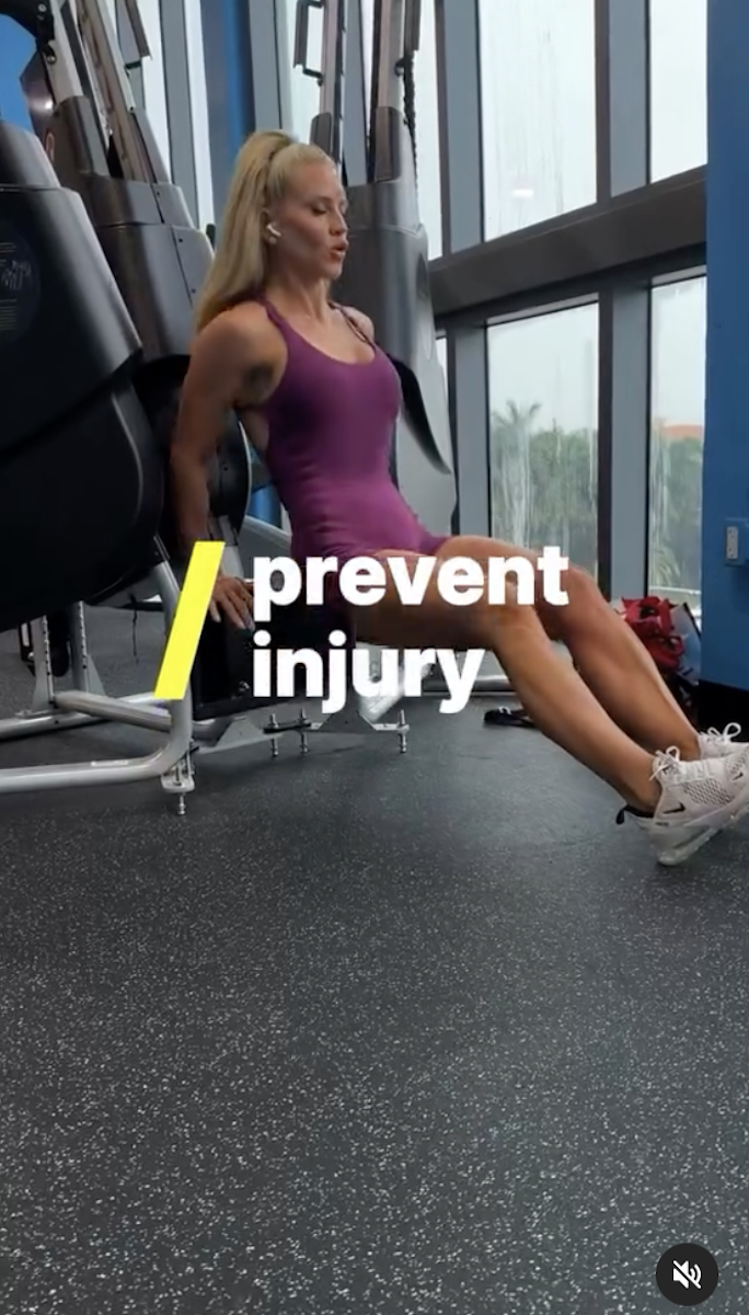 Influencer Jaclyn Cordeiro in Workout Gear Says "Do Cardio Before You Lift"