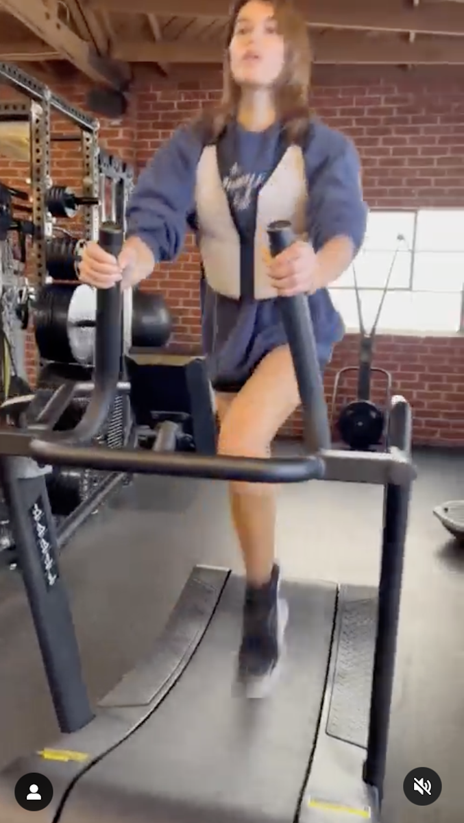 Influencer Kaia Gerber in Two-Piece Workout Gear Has a "Happy Birthday"