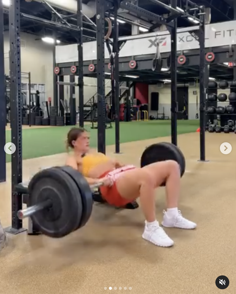 Influencer Whitney Simmons in Two-Piece Workout Gear Shares "Back and ...