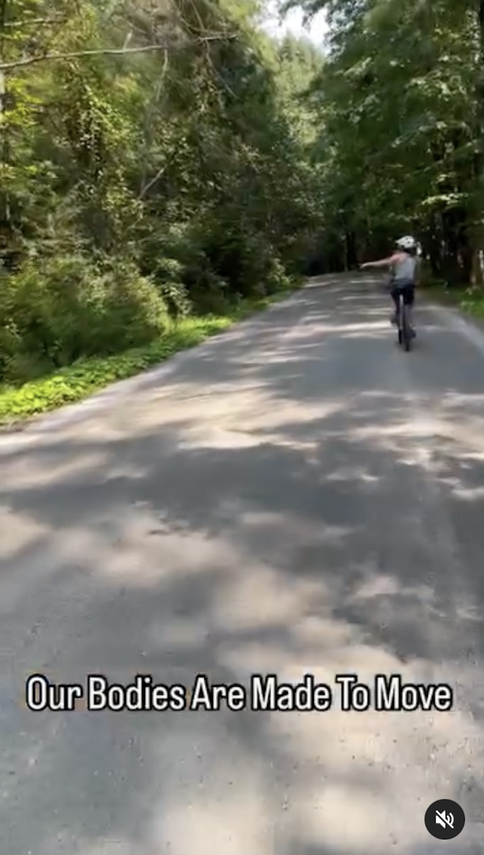 Dani Horan in Two-Piece Workout Gear Says "Move Your Body"