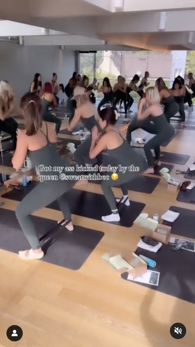 The 100 Stunner Eliza Taylor in Two-Piece Workout Gear Says "We Did It!"